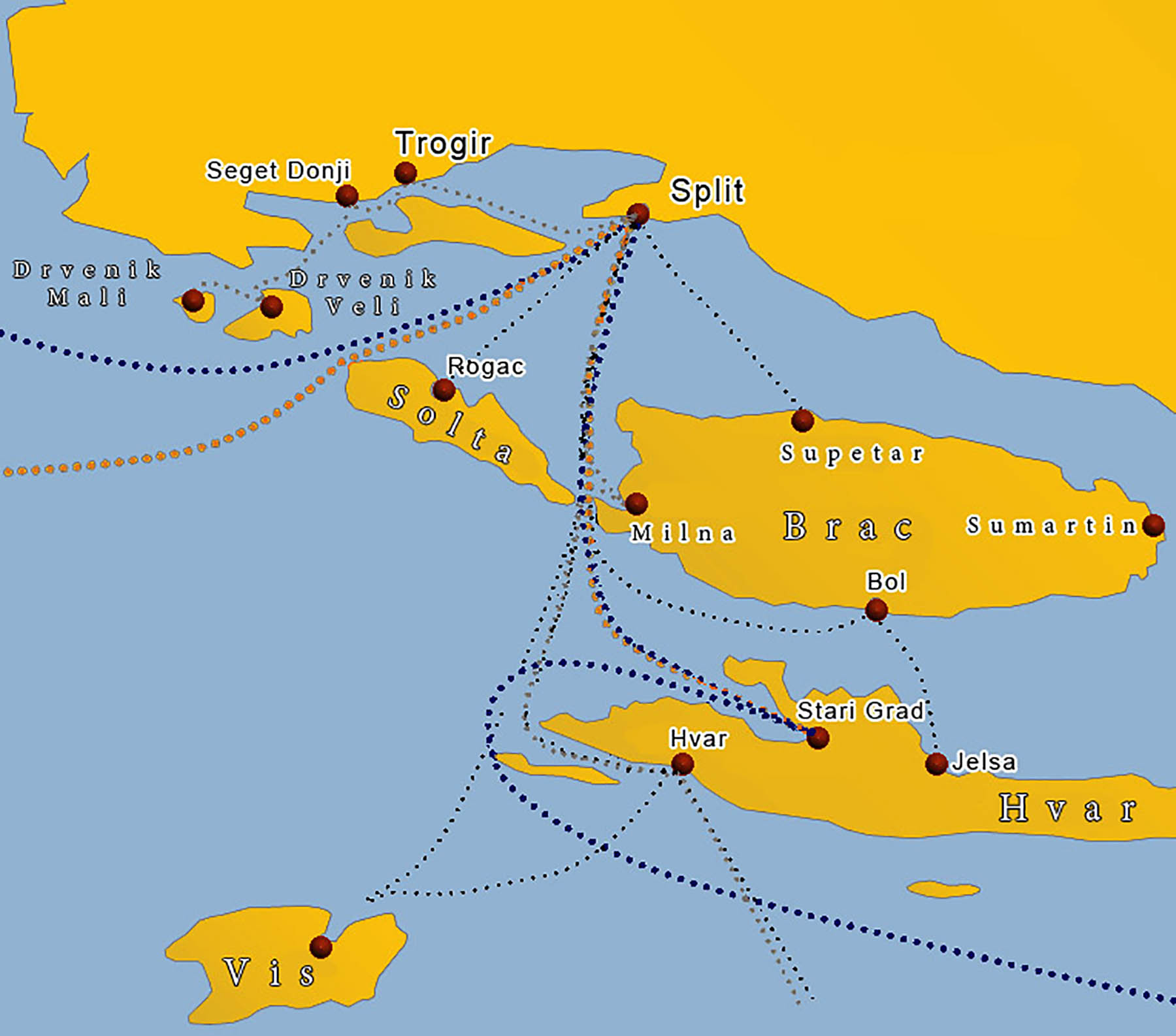 Fähre Insel Drvenik Mali | Fahrplan und Preise für 2015 √