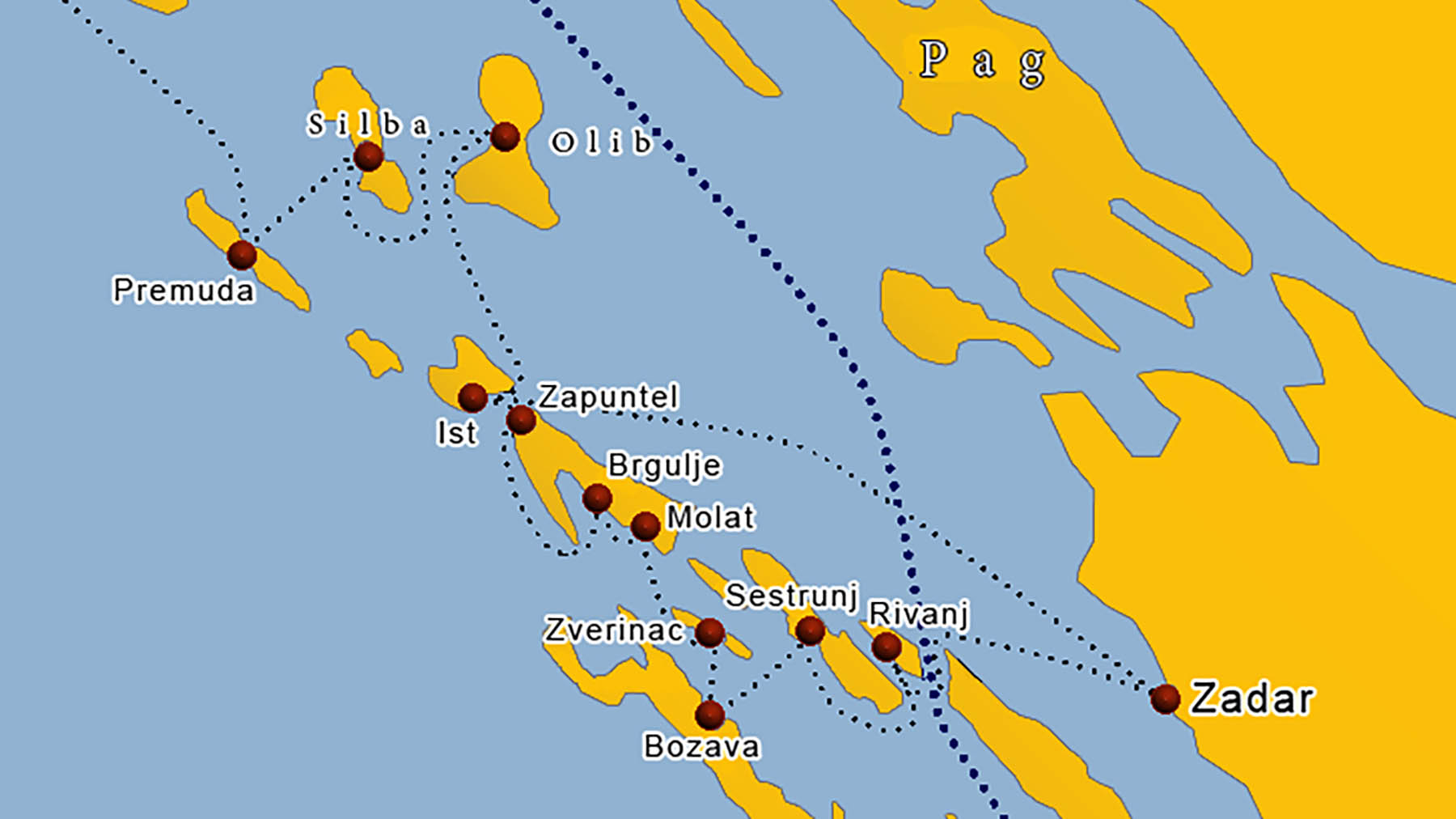 Fähre Insel Molat | Fahrplan und Preise für 2025 √