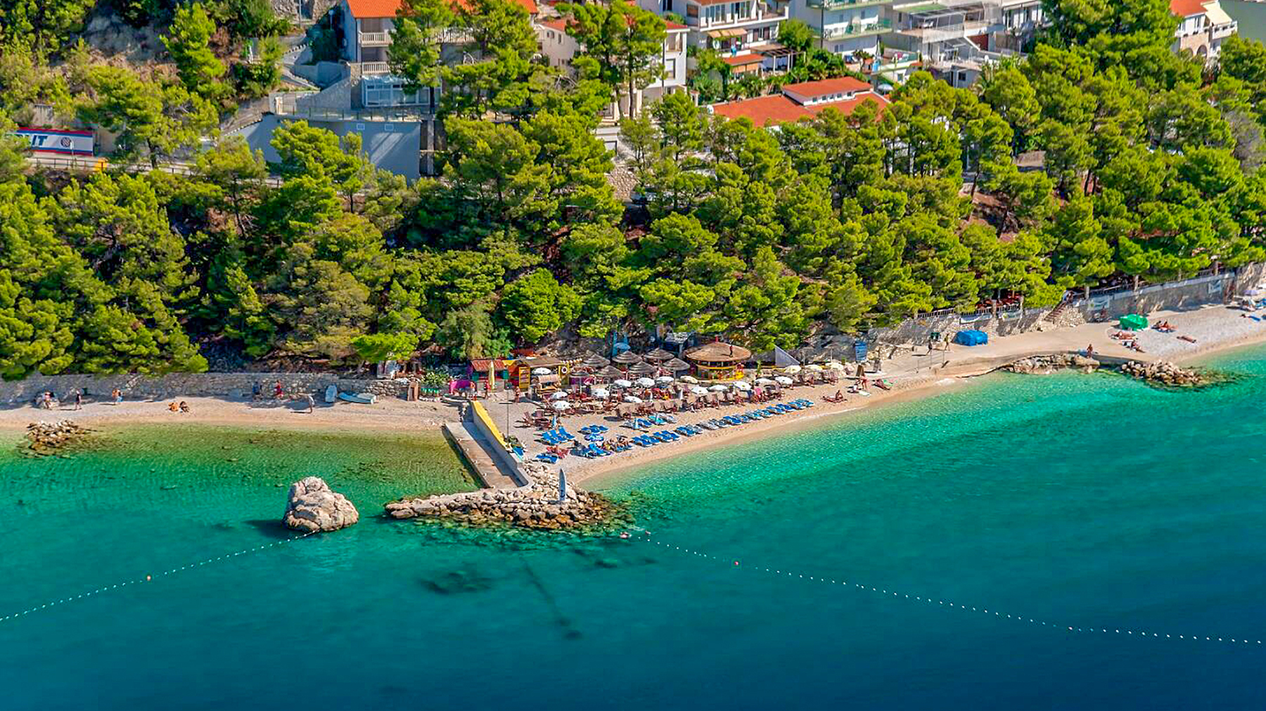 Strand Ikovac in Baska Voda - Strandführer von Kroati.de √