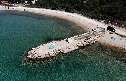 Strand Mandre auf der Insel Pag - Strandführer von Kroati.de √