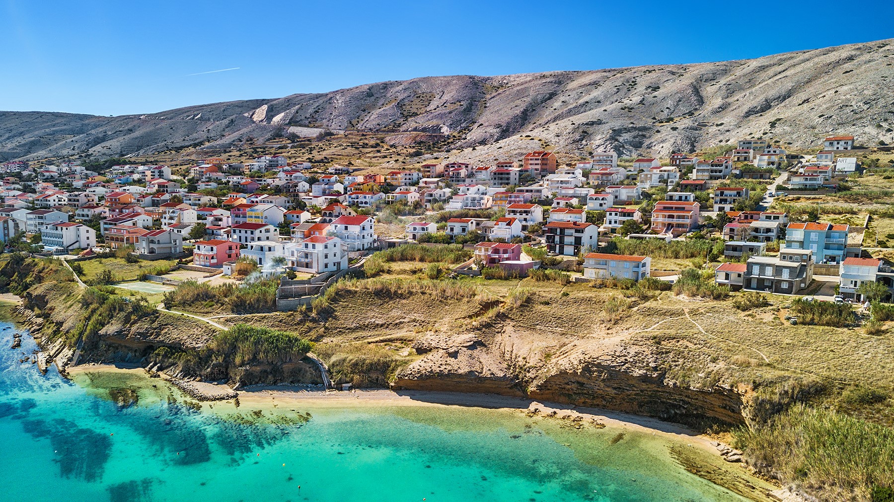 Strand Pirka in Pag - Kroatien Strandführer von Kroati.de √