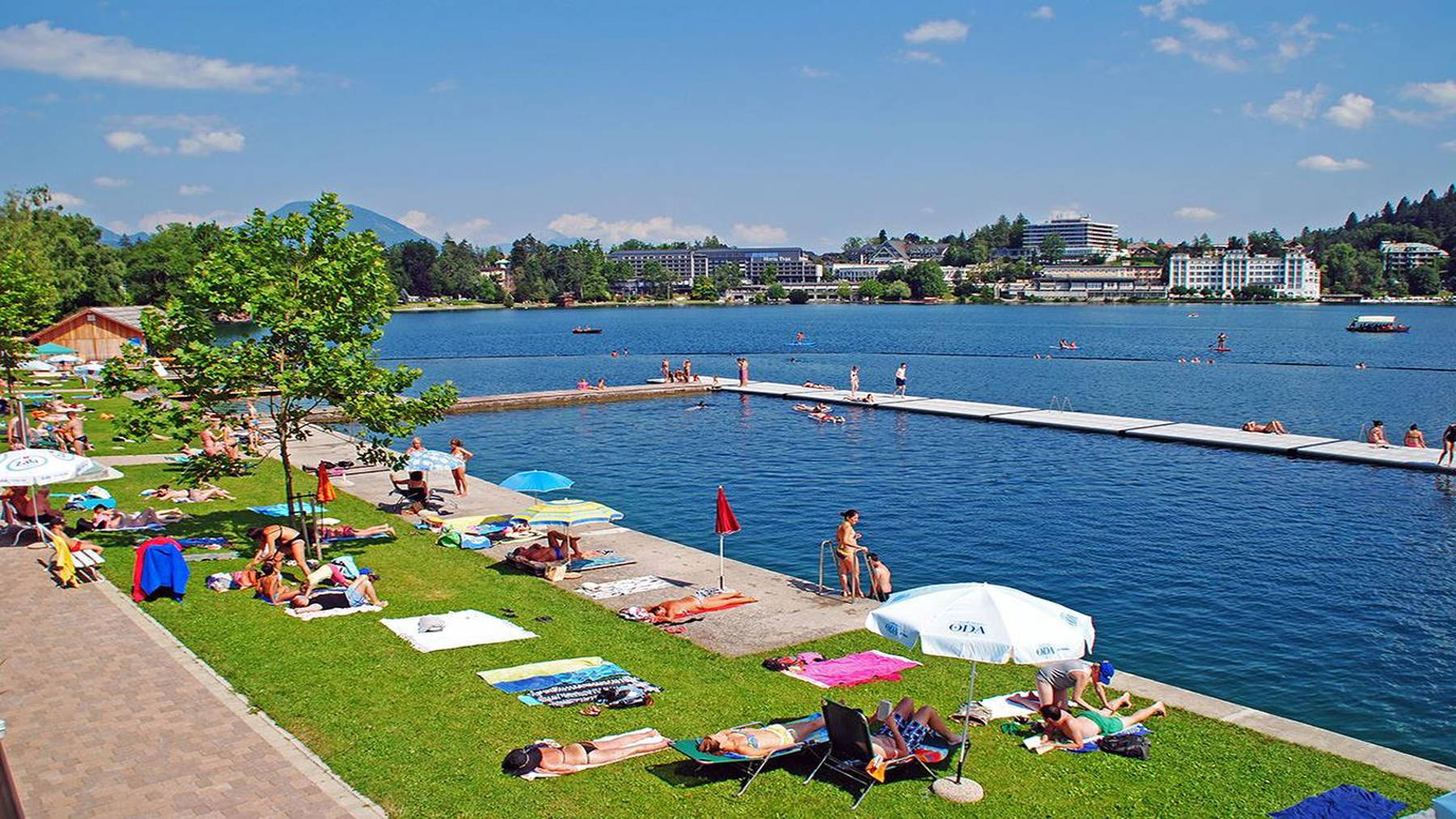 Strandbad Grajsko kopalisce in Bled | Slowenien Reisführer √